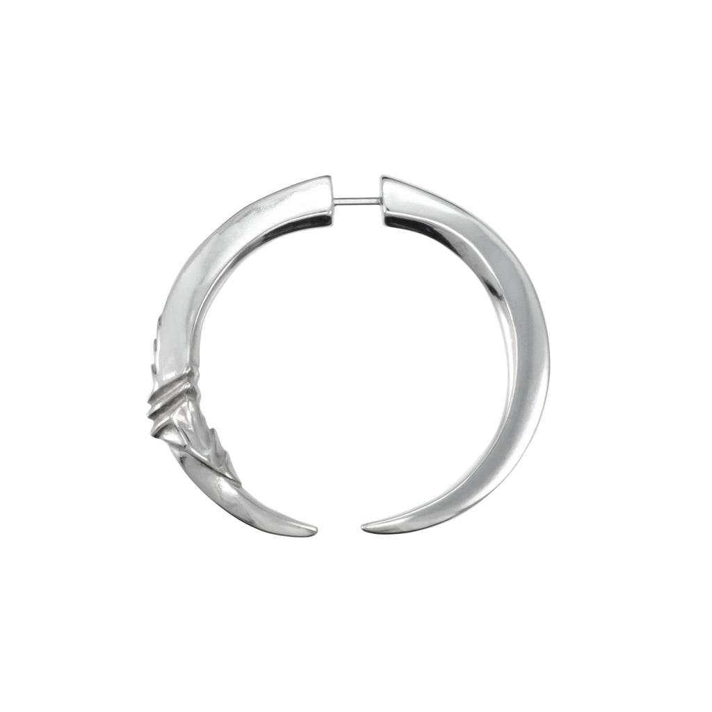 claw earrings silver